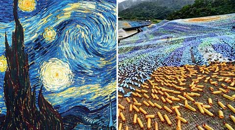 Van Gogh recycled: Four million bottles used in Taiwan replica of ...