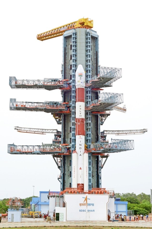 ISRO’s historic launch: PSLV C-34 with 20 satellites lifts off from ...
