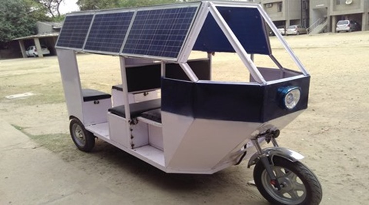 NSIT students create solar powered e-rick | Education News - The Indian ...