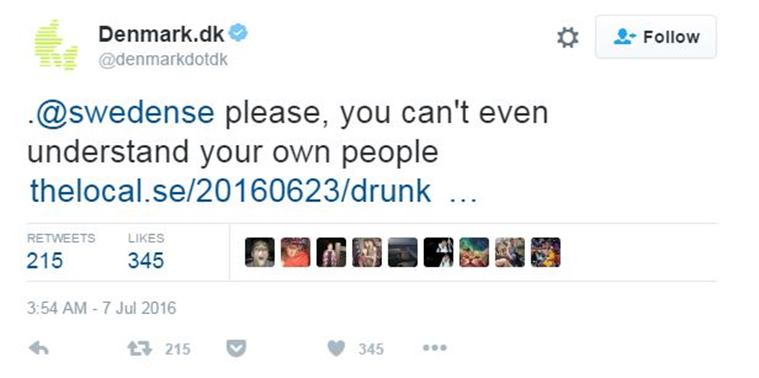 Sweden and Denmark were at war! On Twitter; and it’s hilarious ...