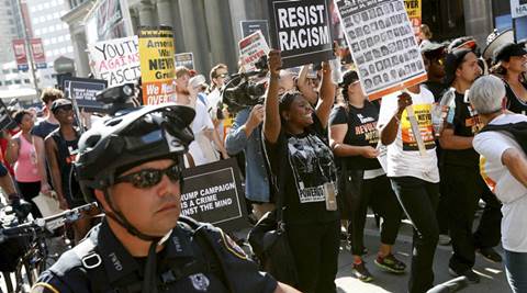 Eighteen protesters arrested in Cleveland after scuffle with police ...
