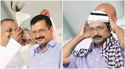 At Bharti’s Eid Milan, Kejriwal switches headgear, sharpens attack ...