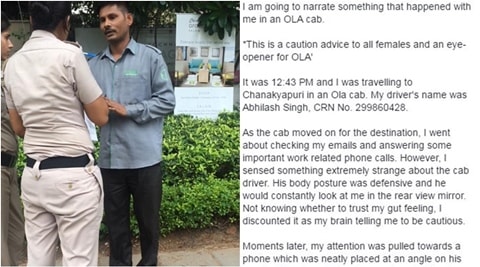 A Delhi girl’s post on being recorded by her Ola driver goes viral ...