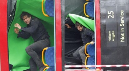 Tom Cruise is trapped in an overturned bus but it’s not what you think ...