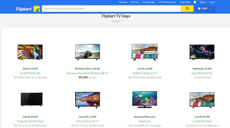 Flipkart TV Days offers big discounts on LED televisions for August 5-6 ...