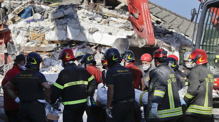 Italian cemetery damaged by earthquake | World News - The Indian Express