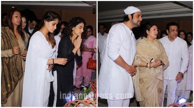 Govinda, Manish Paul pay their respect at prayer meet for Krushna ...