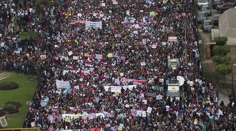 Thousands march in Peru to protest violence against women | World News ...