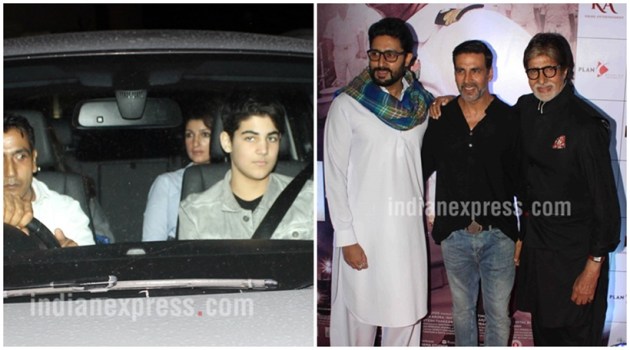 Rustom screening: Akshay Kumar’s wife Twinkle, son Aarav and Amitabh ...