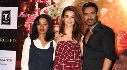 Ajay Devgn, Surveen Chawla, Tannishtha Chatterjee launch Parched ...