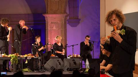 This band from Vienna uses instruments made of vegetables to make music ...