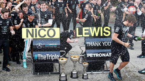 Japanese Grand Prix: Mercedes celebrate title triple in Suzuka | Sport ...