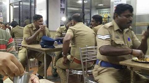 This photo of The Hindu canteen offering food to cops managing ...