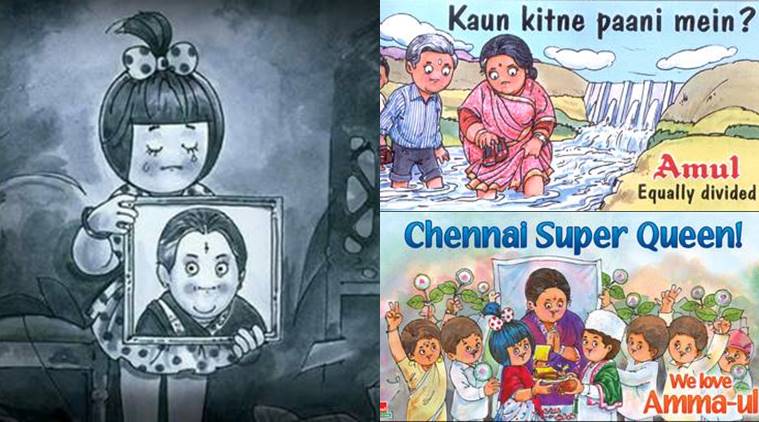 Amul girl’s tribute to Jayalalithaa; and 13 times Amma was depicted in ...