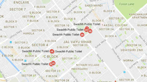 Public toilet locations now on Google maps in Delhi-NCR, Madhya Pradesh ...