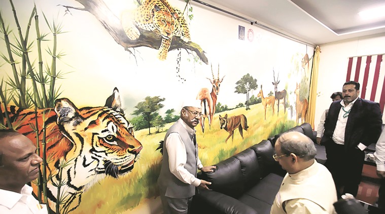 Sikkim Governor Srinivas Patil inaugurates painting on wildlife at Pune ...