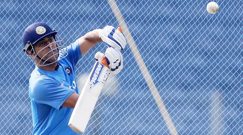 MS Dhoni sweats it out in the nets ahead of second ODI against England ...