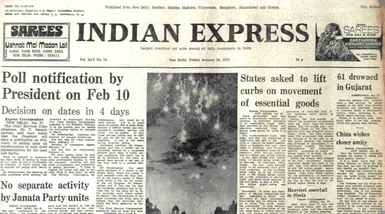January 28, 1977, Forty Years Ago | The Indian Express