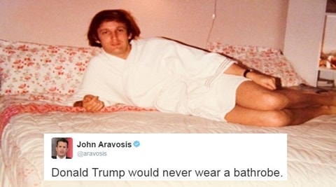 Pictures of Donald Trump in a bathrobe go viral after Sean Spicer says ...