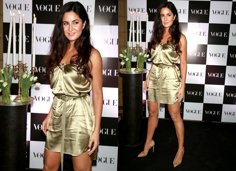 Katrina Kaif Is A Stunner In This Golden Alexis Mabille Satin Dress