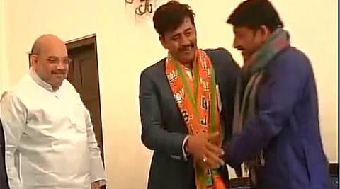 Actor Ravi Kishan joins BJP in presence of party president Amit Shah ...