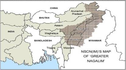 Naga India Map