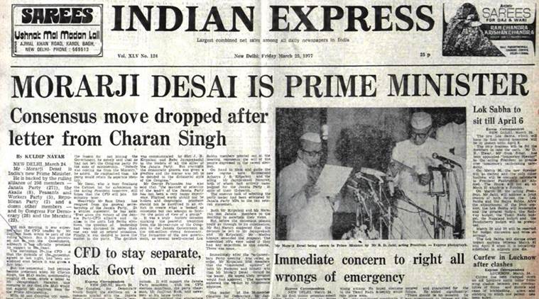 March 25, 1977, Forty Years Ago | The Indian Express