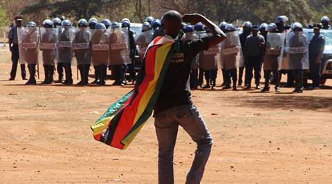 Zimbabwe police out in force ahead of opposition protest | World News ...