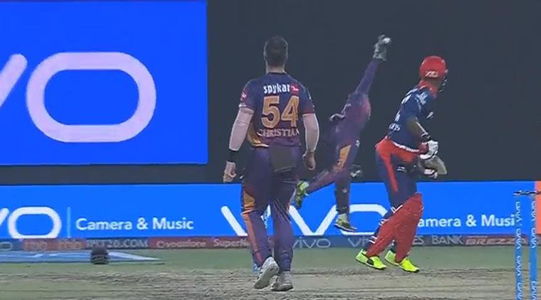 MS Dhoni times his jump to perfection, takes a stunning catch; watch ...