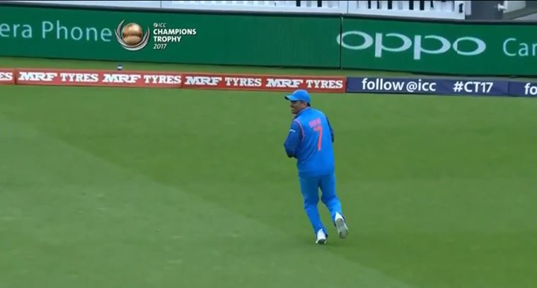 ICC Champions Trophy 2017: MS Dhoni misjudges catch, Virat Kohli breaks ...