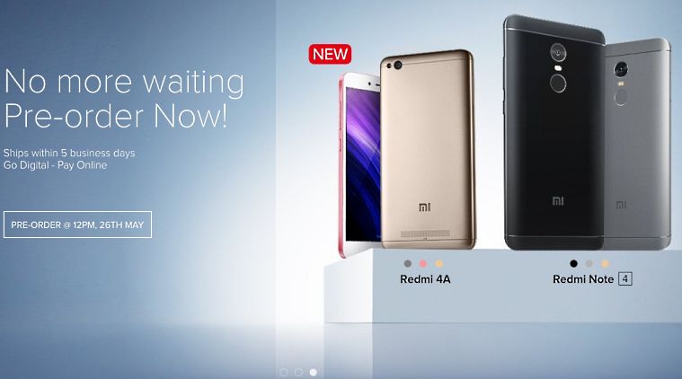 Xiaomi Redmi 4A, Redmi Note 4 for pre-order today on Mi.com at 12 noon ...