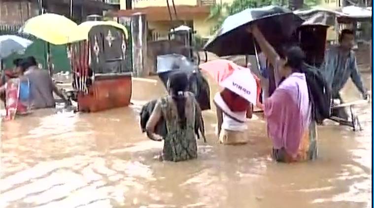 Waterlogging In Guwahati After Heavy Rains 5 Relief Camps Set Up