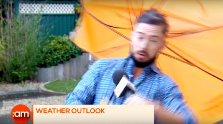 After Kerala reporter gets drenched by sea wave, this Irish weatherman ...
