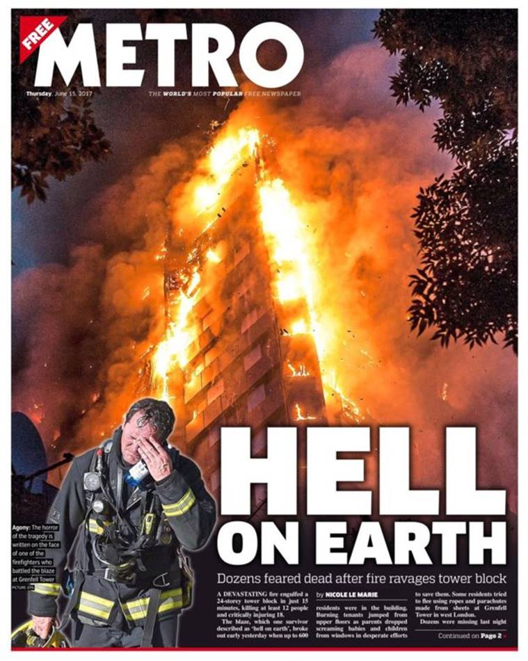 London fire: How British newspapers reported the Grenfell Tower tragedy ...