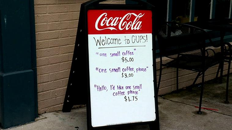 This bar sign set up to teach rude customers a lesson has gone viral ...