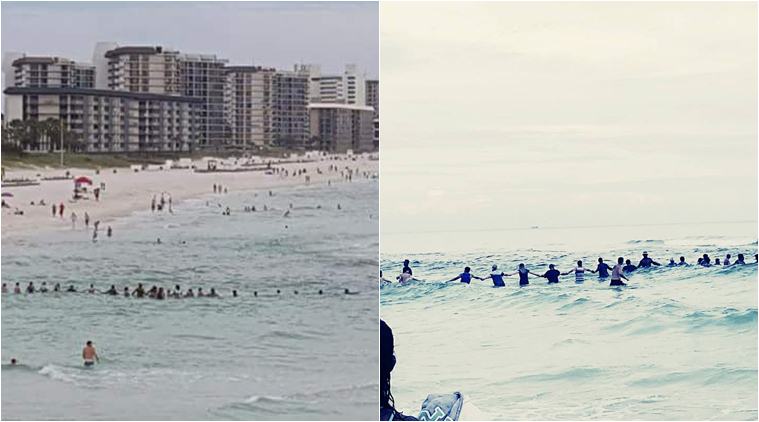 80 people form a human chain to save a family from drowning, and it’s ...