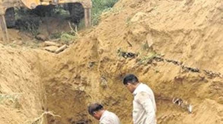 Buried under sand, labourer dies in Gurgaon | India News - The Indian Express