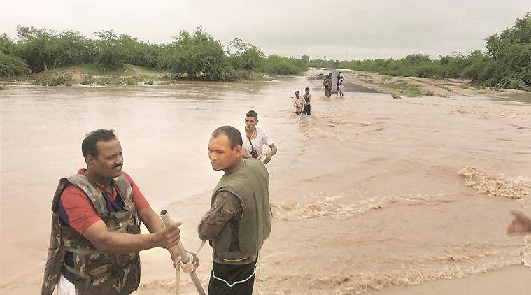 Rajasthan reels under flood, 19 rescued | India News - The Indian Express