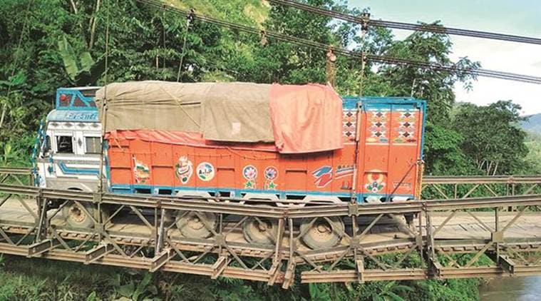 Bridge on Manipur’s lifeline national highway cracks | India News - The ...