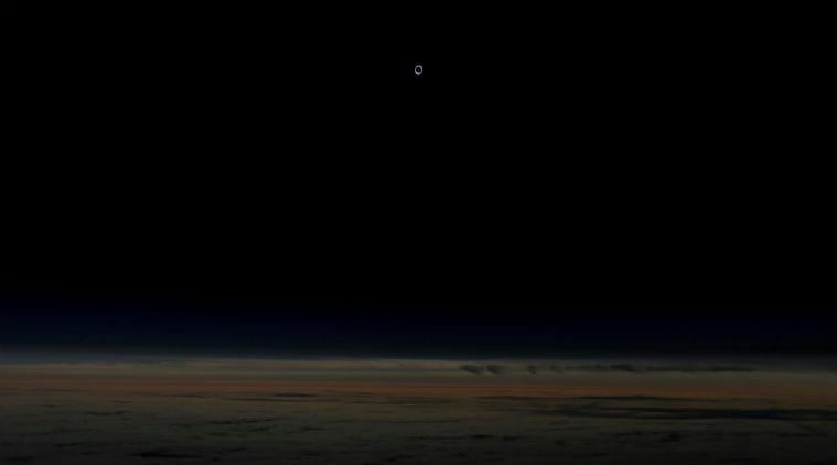 Watch Video: Total solar eclipse from 40,000 feet above America ...