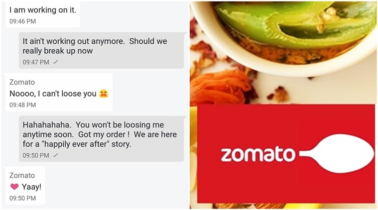 ‘I don’t want to loose you’ — Delhi man’s chat with Zomato customer ...