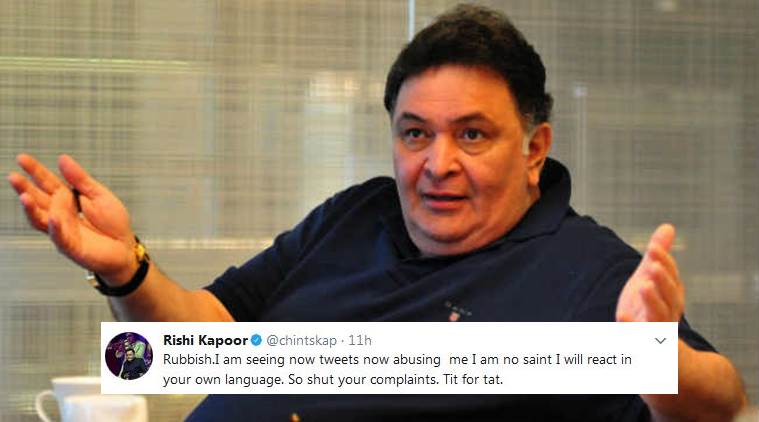Rishi Kapoor on backlash over abusive tweet to woman: I am no saint ...