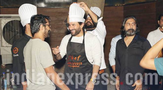 Prior to the release of Chef, Saif Ali Khan cooks pasta at a cafe ...