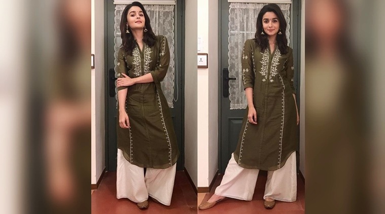 Alia Bhatt gets her festive fashion on point in an olive green kurta ...