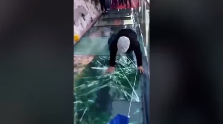 VIDEO: What if the GLASS bridge CRACKED beneath your feet; dare to take ...