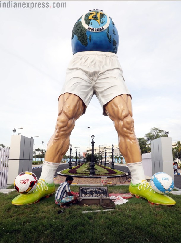 PHOTOS: FIFA World Cup 2017: Sculpture unveiled at Salt Lake Stadium ...