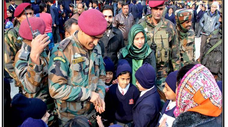 MS Dhoni pays surprise visit to Army Public School Srinagar, tells ...