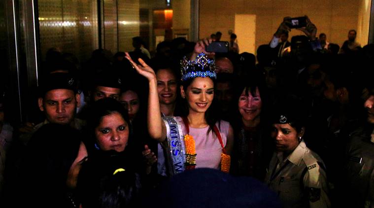 Miss World 2017 Manushi Chillar brings home her tiara, lands in Mumbai ...