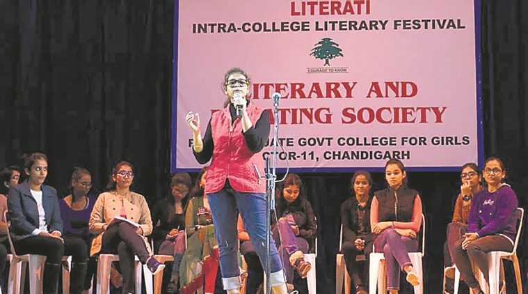 Chandigarh PG Government College for Girls-11: Poetry contest, debate ...