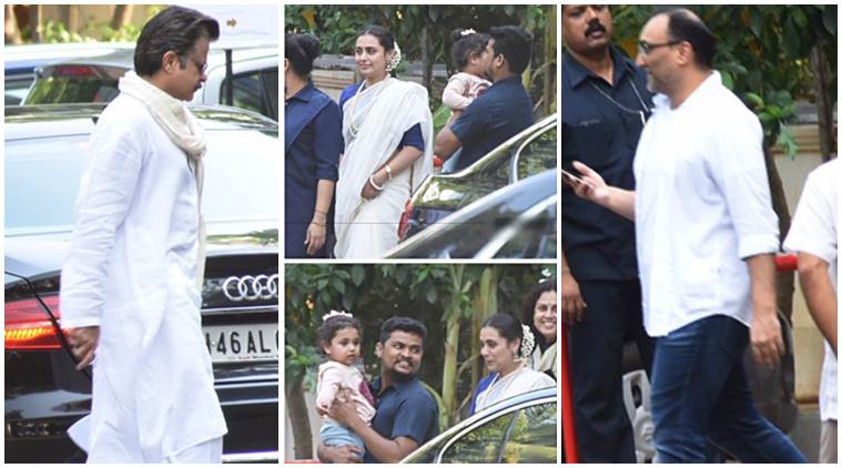 Ram Mukherjee prayer meet: Daughter Rani Mukerji has husband Aditya ...
